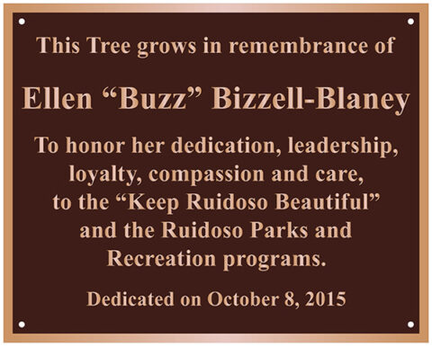 Memorial Tree Plaques | Tree dedication plaques - All Star Bronze