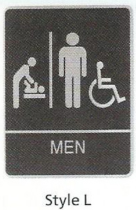 ADA Restroom Signs | Lifetime Guaranteed Signs | All Star Bronze